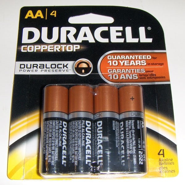 Duracell Coppertop AA 4 Pack
