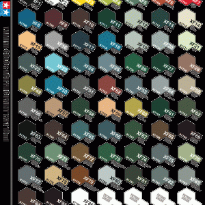 Full Set of 73 XF Tamiya Acrylic Paints