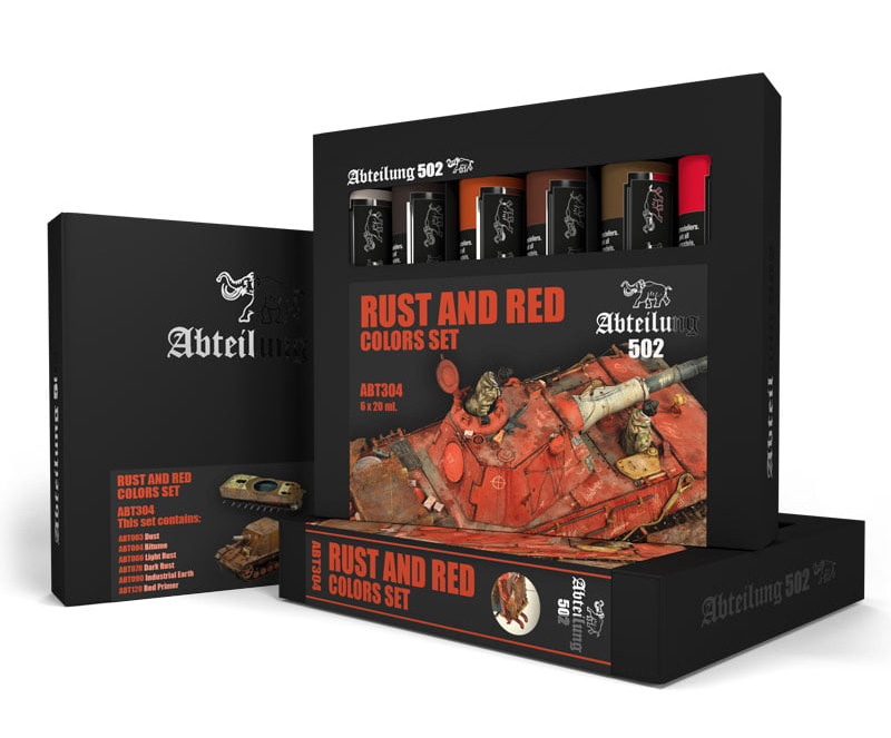 Abteilung 502 Couleurs rouille et rouge Kit de peinture ABT304