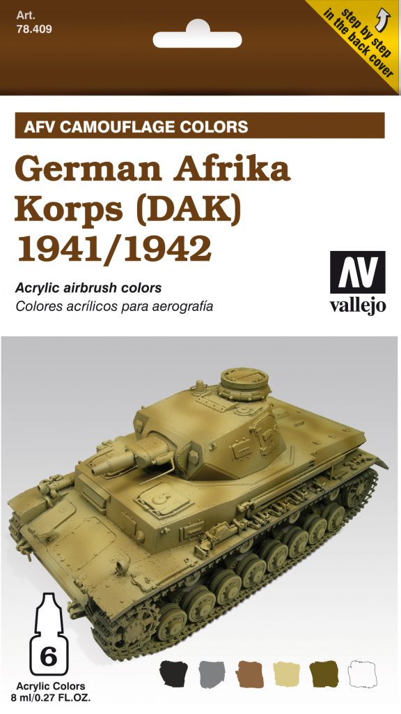 Vallejo AFV Camouflage Colors German Afrika Korps DAK 1941 1942 Set ...