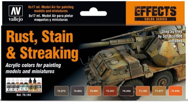 Vallejo Rust Stain and Streaking Set of 8 Paints 70183 • Canada's ...