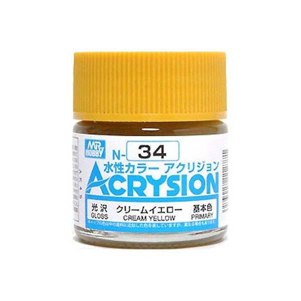 Mr Hobby Acrysion Cream Yellow Gloss Primary N34 • Canada's largest ...