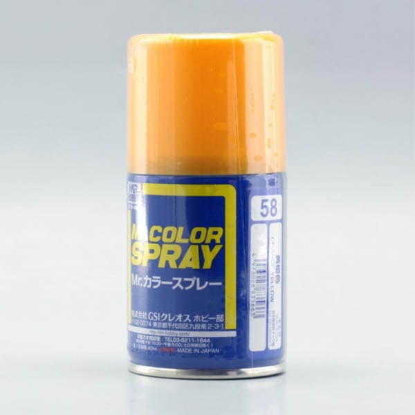 Mr Color Spray S58 Orange Yellow Semi-Gloss Aircraft S58 • Canada's ...