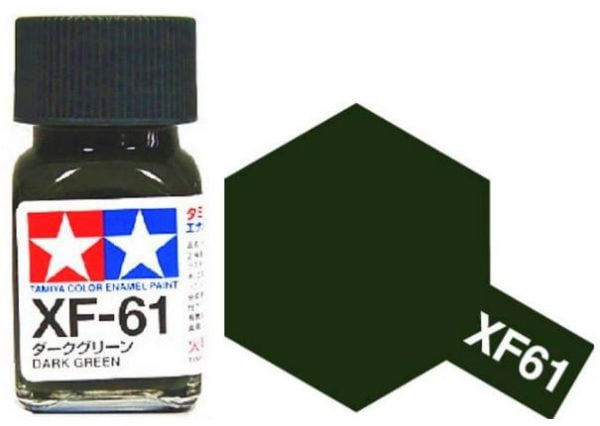 Tamiya Enamel Paint XF-61 XF61 EXF-61 EXF61 Flat Dark Green 80361 ...