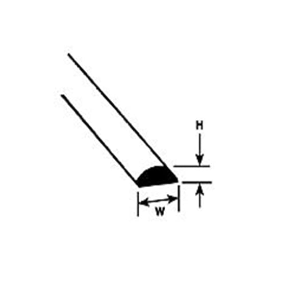 Plastruct .187 Half-Round Styrene Rod 90886 • Canada's largest ...