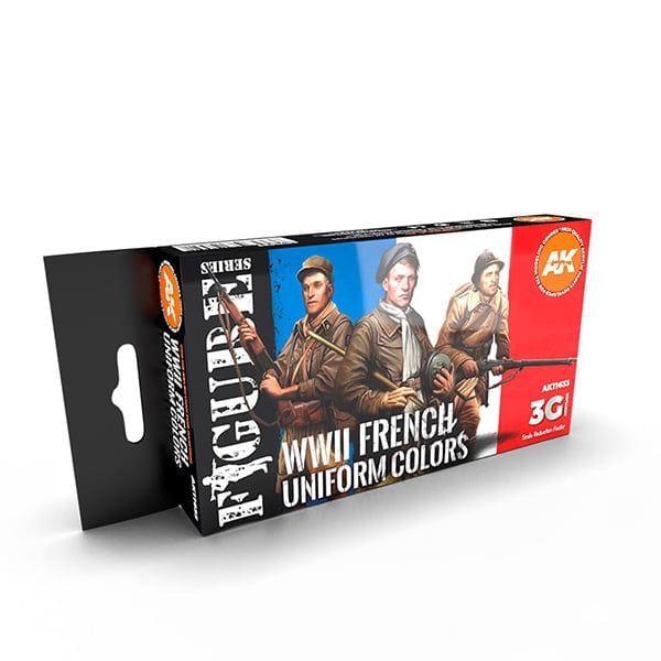 AK Interactive Acrylic 3rd Gen French Uniform Colors Paint Set 11633 ...