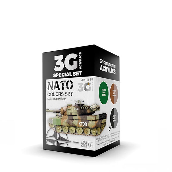 AK Interactive Acrylic 3rd Gen NATO Colors Paint Set 11658 • Canada's ...