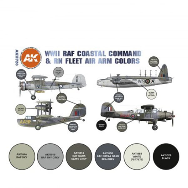 AK Interactive Acrylic 3rd Gen Air WWII RAF Coastal Command and RN ...