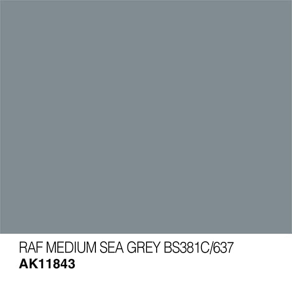AK Interactive Acrylic 3rd Gen Air RAF Medium Sea Grey BS381C/637 AKI ...