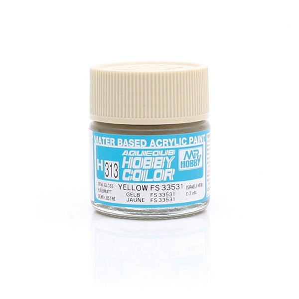 Mr Hobby Aqueous H313 Yellow FS33531 Israel Aircraft Semi-Gloss ...