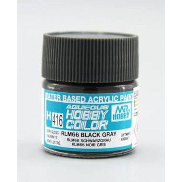 Mr Hobby Aqueous H416 RLM66 Black German Luffwaffe Aircraft Semi-Gloss ...