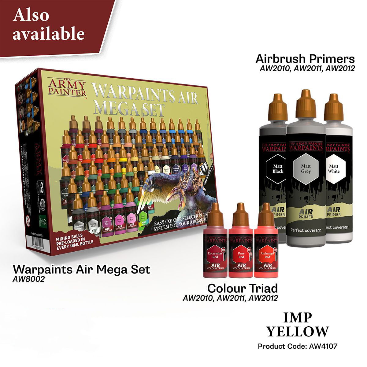 The Army Painter Air Imp Yellow 18ml AW4107 • Canada's largest ...