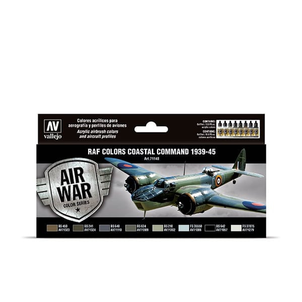 Vallejo RAF Colors Coastal Command 1939-415 Paint Set of 8 71148 ...