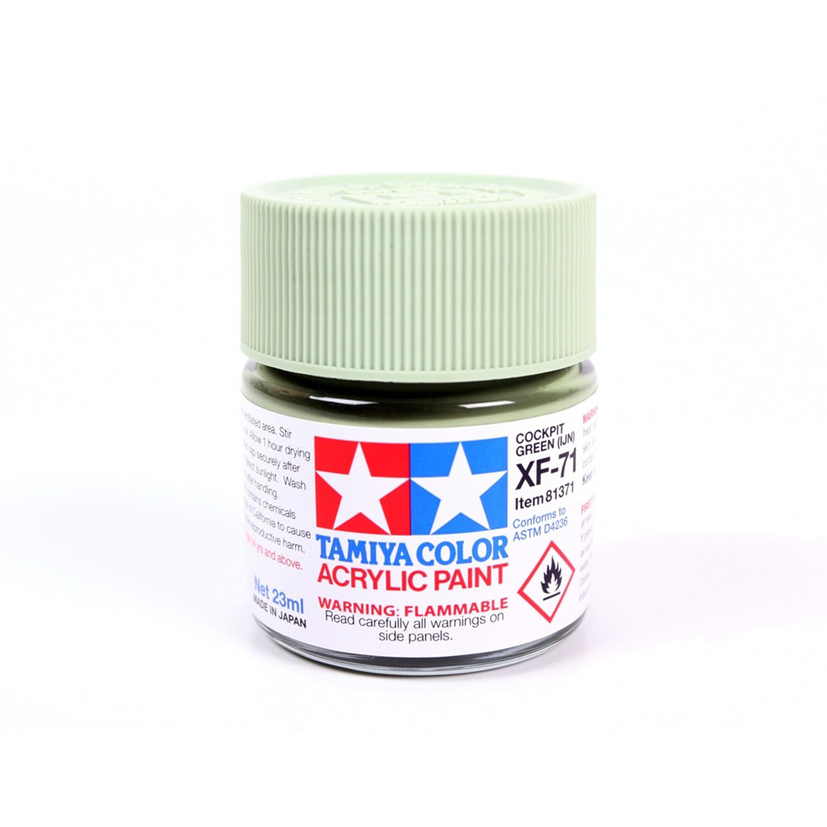 Tamiya Acrylic Paints XF71 XF-71 81771 Cockpit Green IJN