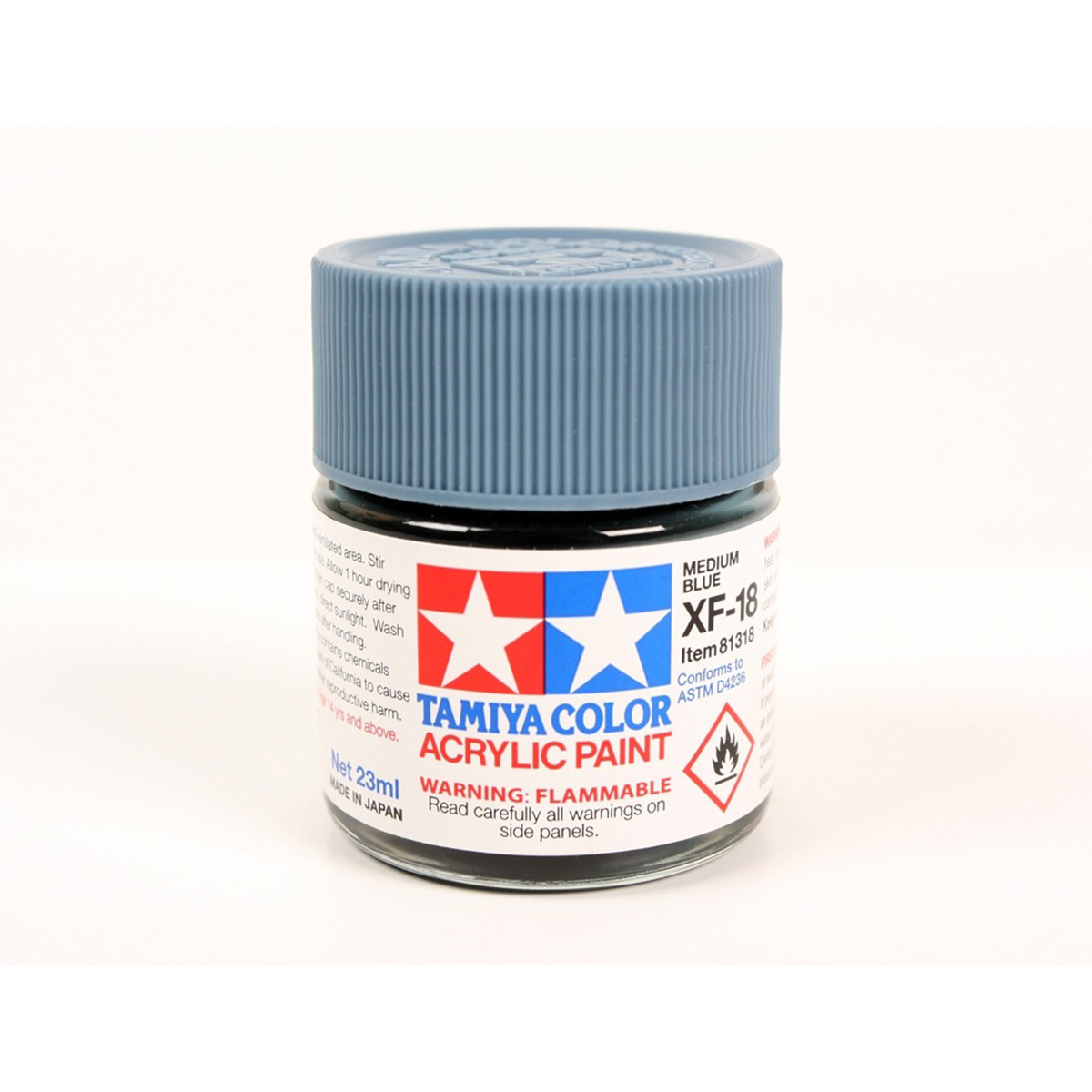 Tamiya Acrylic Paints XF18 XF-18 81718 Medium Blue