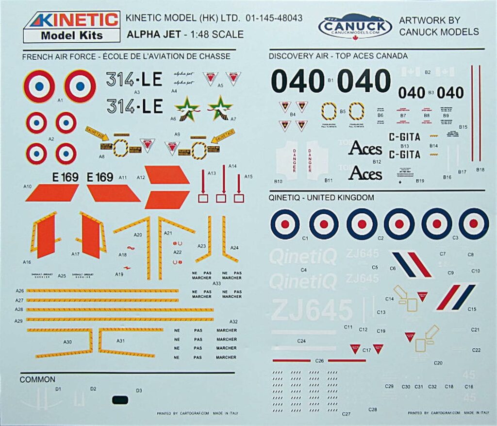 Kinetic Models Alpha Jet A/E Discovery Air Defense 1/48 Scale K48043 ...