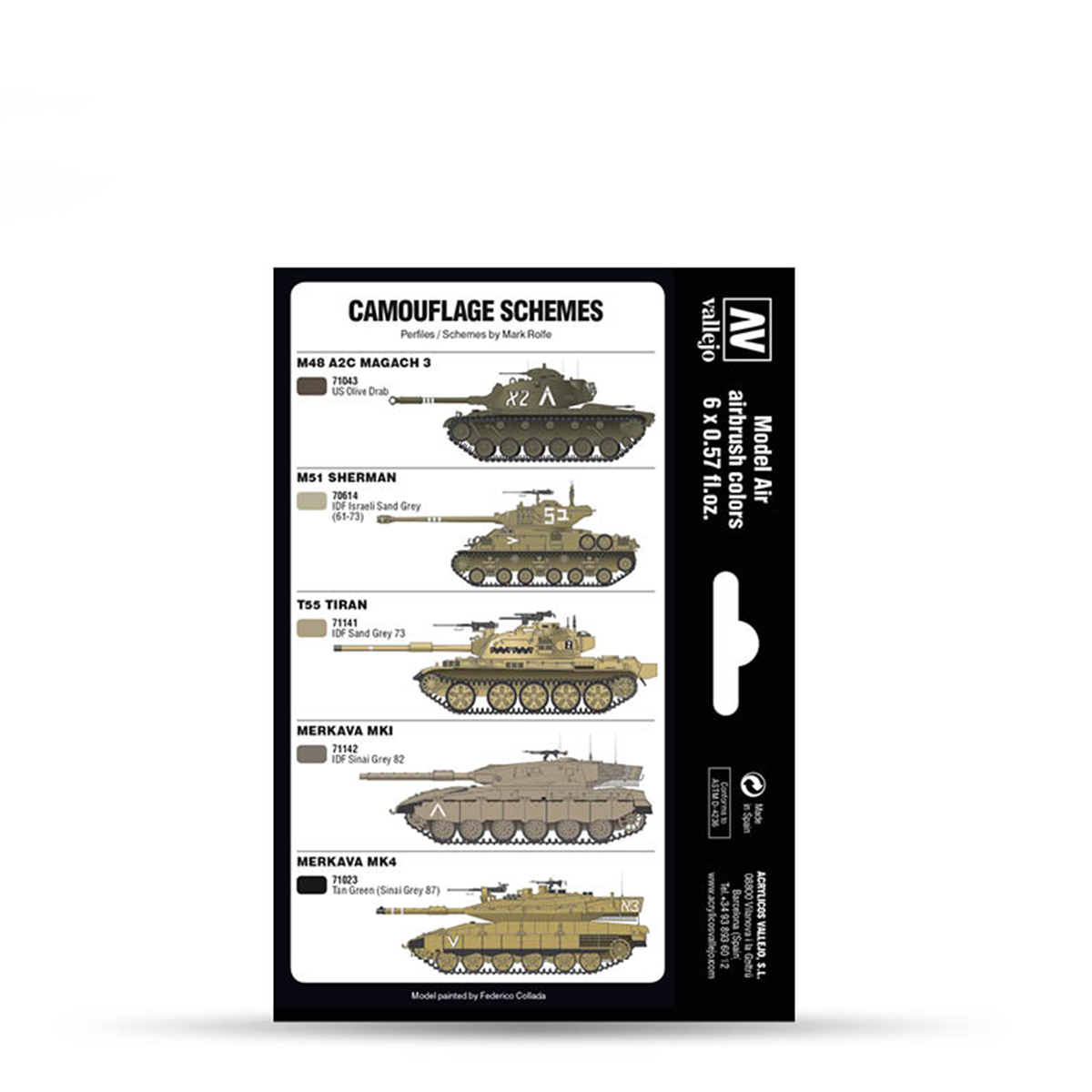 Vallejo IDF Israeli Defence Force Paint Set of 6 71210 • Canada's ...