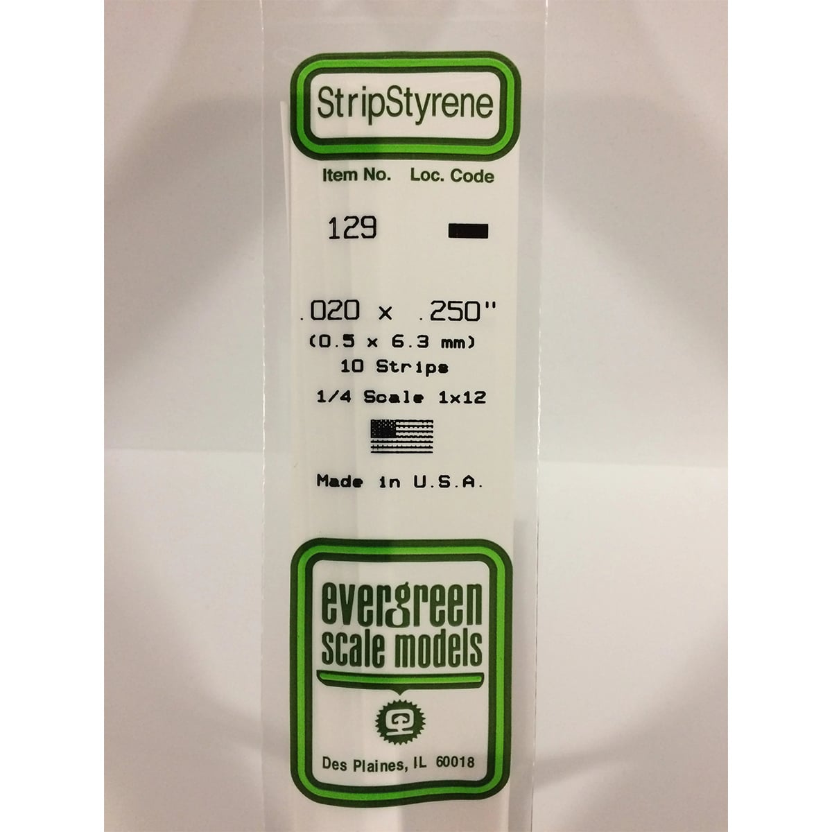 Evergreen .020 x .250 inch Opaque White Polystyrene Strip Bulk Pack of ...