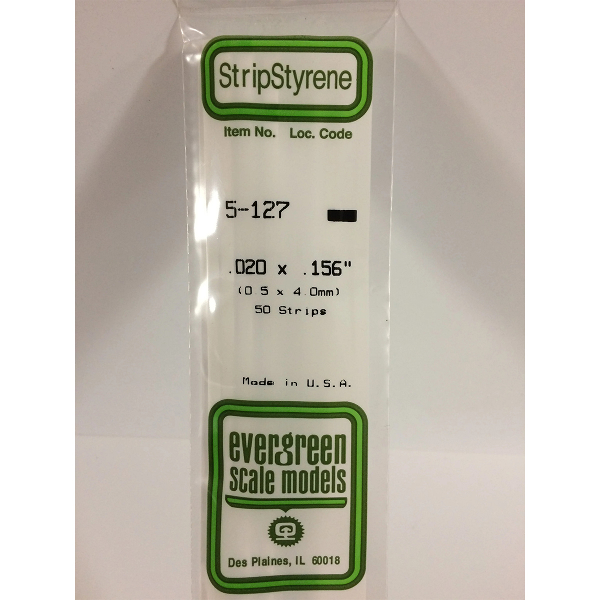 Evergreen .020 x .156 inch Opaque White Polystyrene Strip Bulk Pack of ...