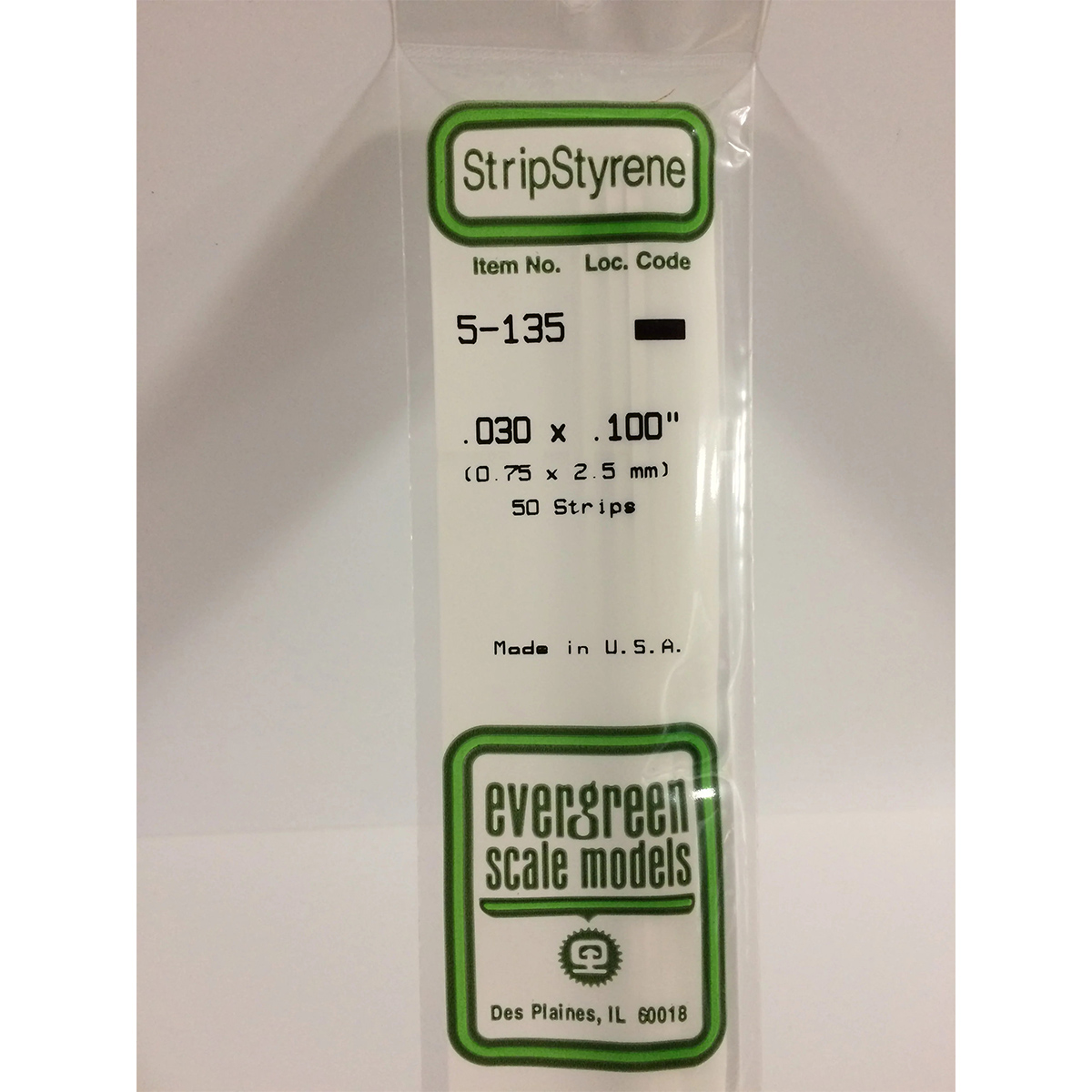 Evergreen .030 x .100 inch Opaque White Polystyrene Strip Bulk Pack of ...