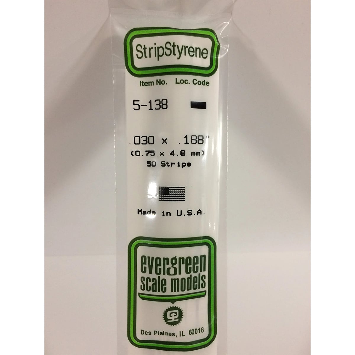 Evergreen .030 x .188 inch Opaque White Polystyrene Strip Bulk Pack of ...