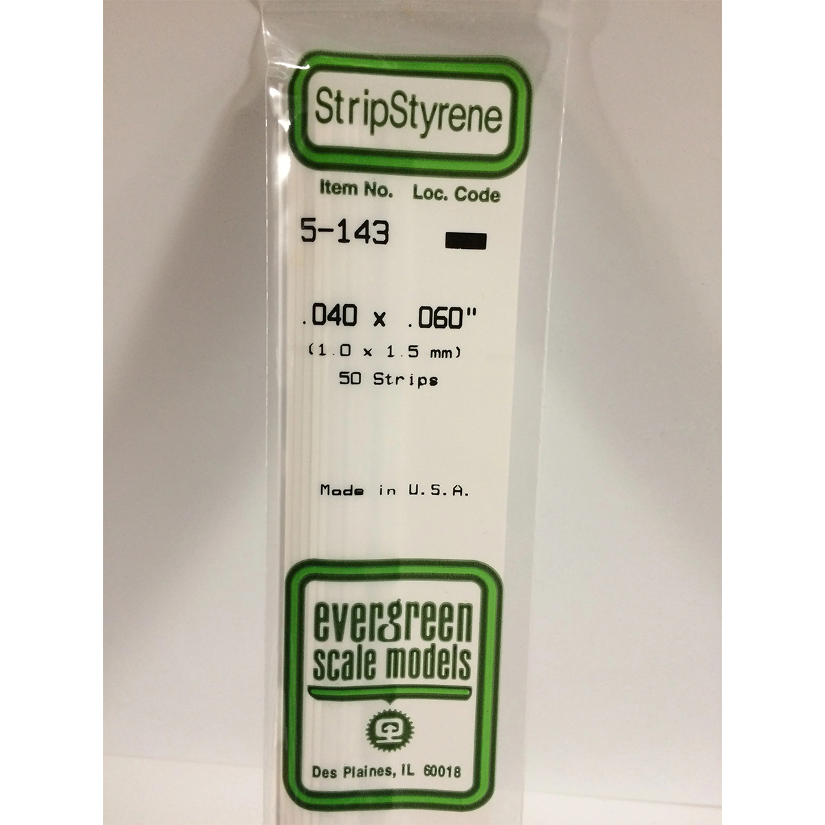 Evergreen .040 x .060 inch Opaque White Polystyrene Strip Bulk Pack of ...