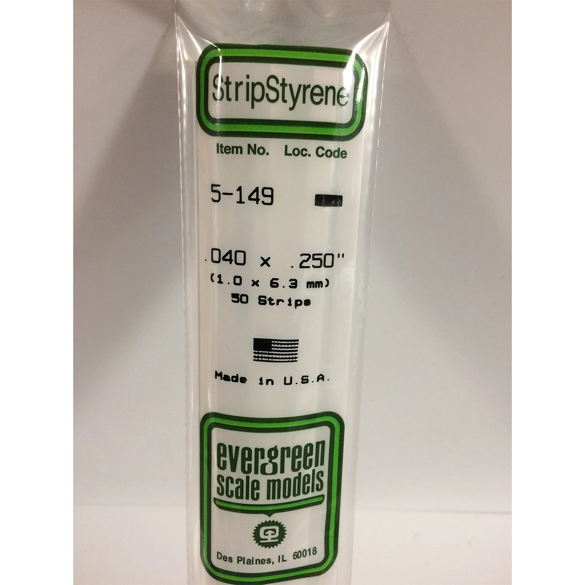 Evergreen .040 x .250 inch Opaque White Polystyrene Strip Bulk Pack of ...