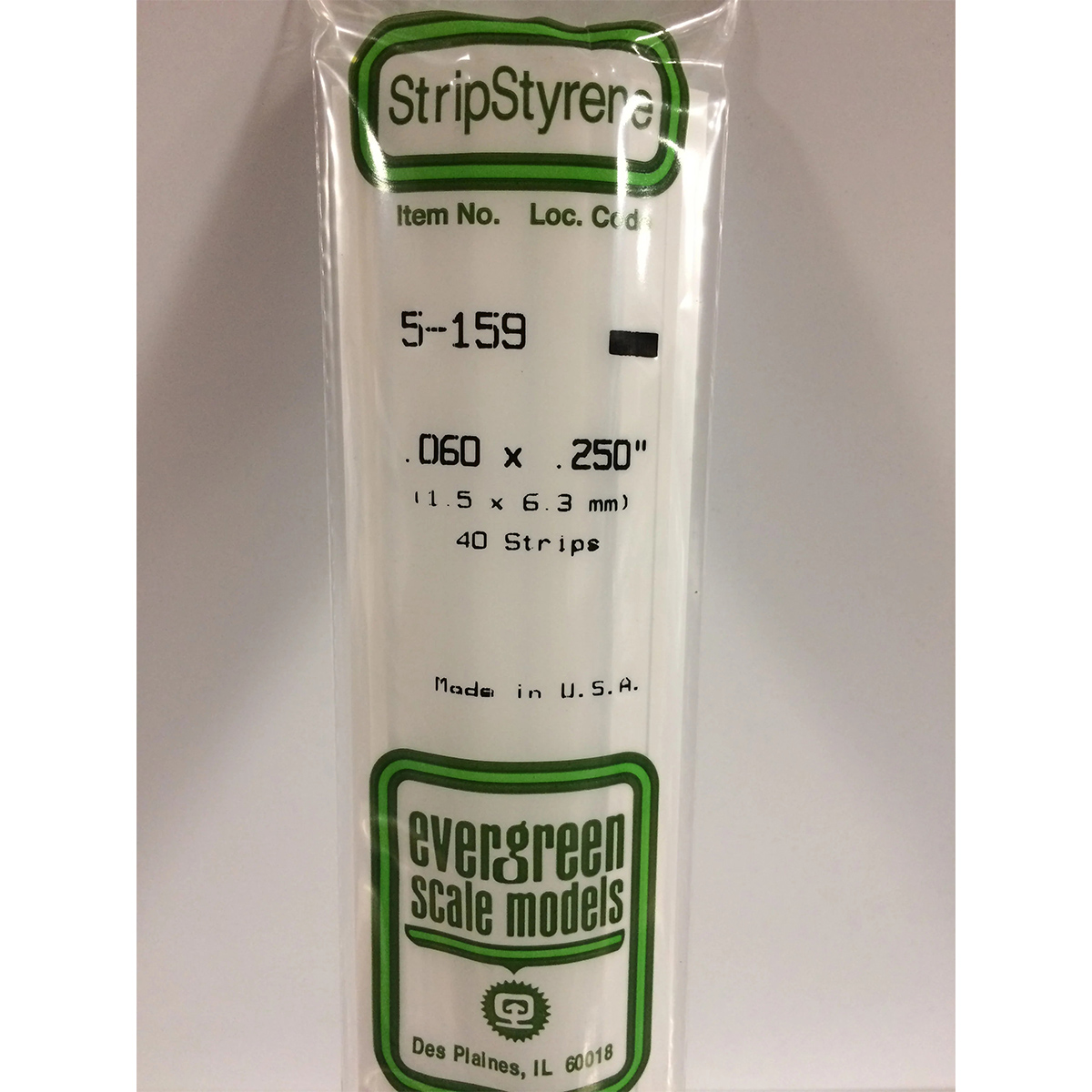 Evergreen .060 x .250 inch Opaque White Polystyrene Strip Bulk Pack of ...
