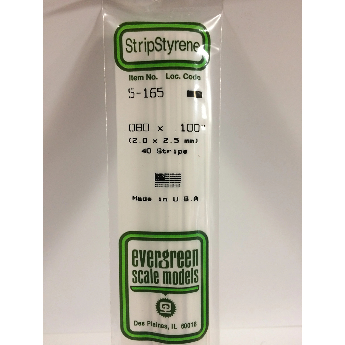 Evergreen .080 x .100 inch Opaque White Polystyrene Strip Bulk Pack of ...