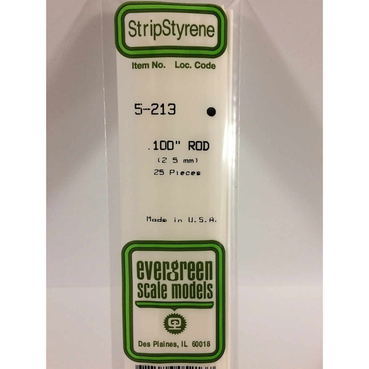 Evergreen .100 inch Diameter Opaque White Polystyrene Rod Bulk Pack of ...