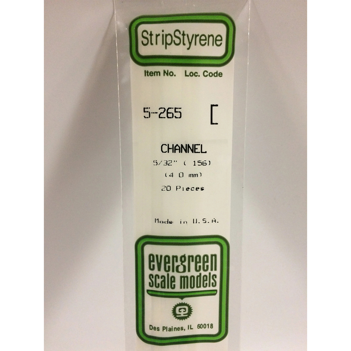 Evergreen 5/32 0.156 inch Opaque White Polystyrene C Channel Bulk Pack ...