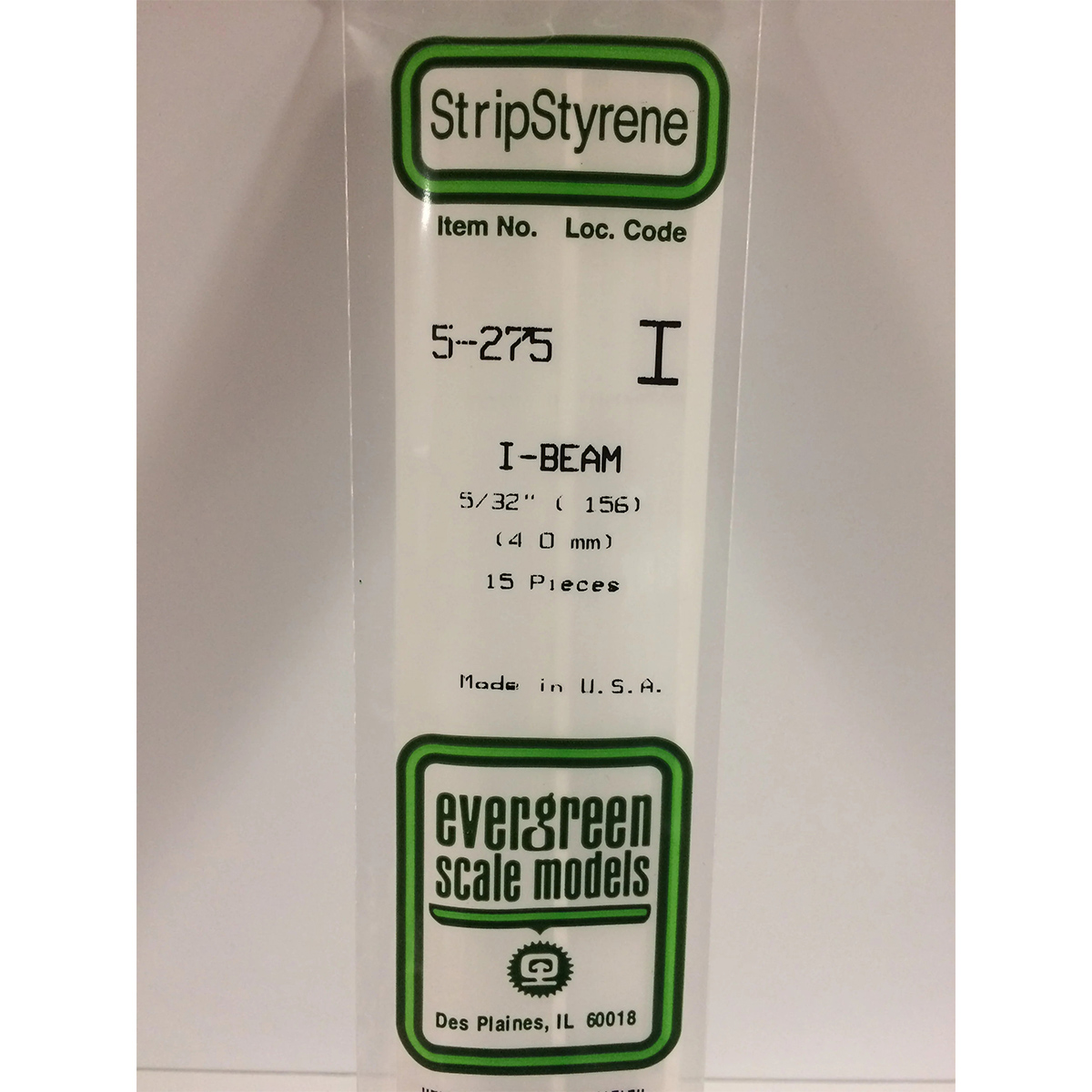 Evergreen 5/32 0.156 inch Opaque White Polystyrene I Beam Bulk Pack of ...