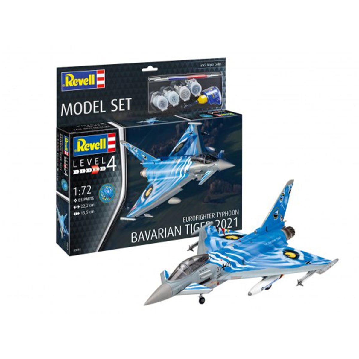 Revell Eurofighter Typhoon Bavarian Tiger 2021 1/72 Scale 63818 Model ...