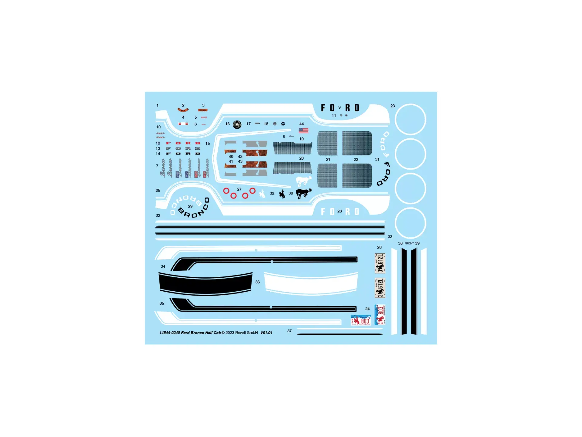 Revell Ford Bronco Half Cab 1/25 Scale RMX 85-4544 14544 • Canada's ...