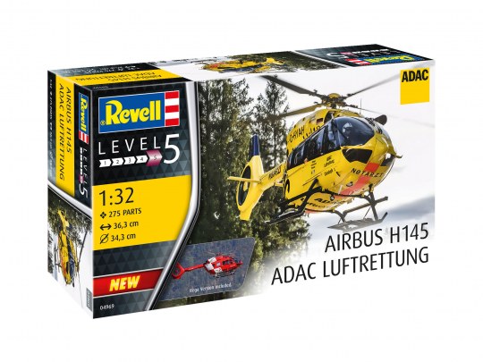 Revell Airbus H145 ADAC Luftrettung Helicopter 1/32 Scale 04969 ...