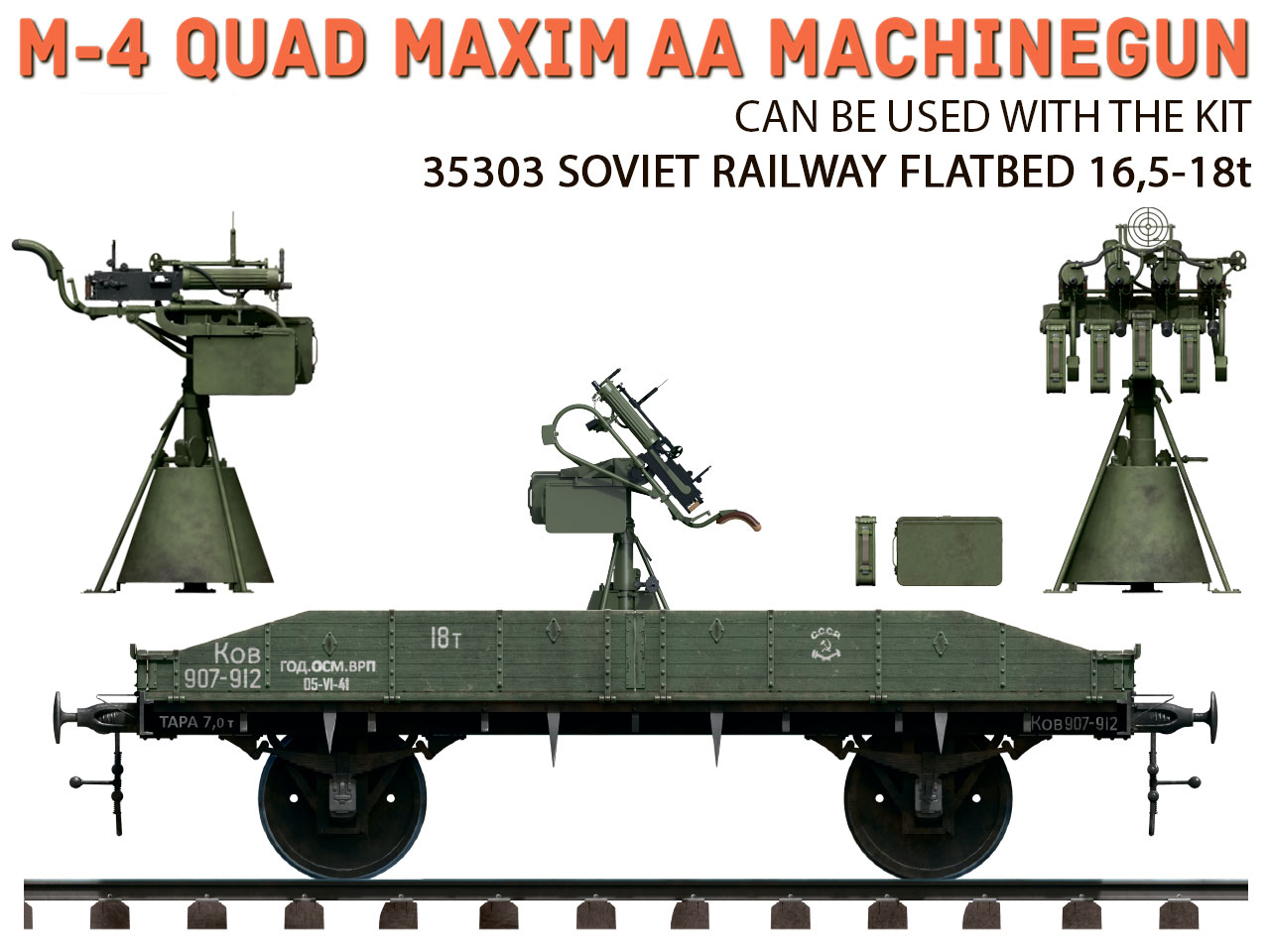 Miniart M-4 Quad Maxim AA Machine Gun 1/35 Scale 35211 • Canada's ...