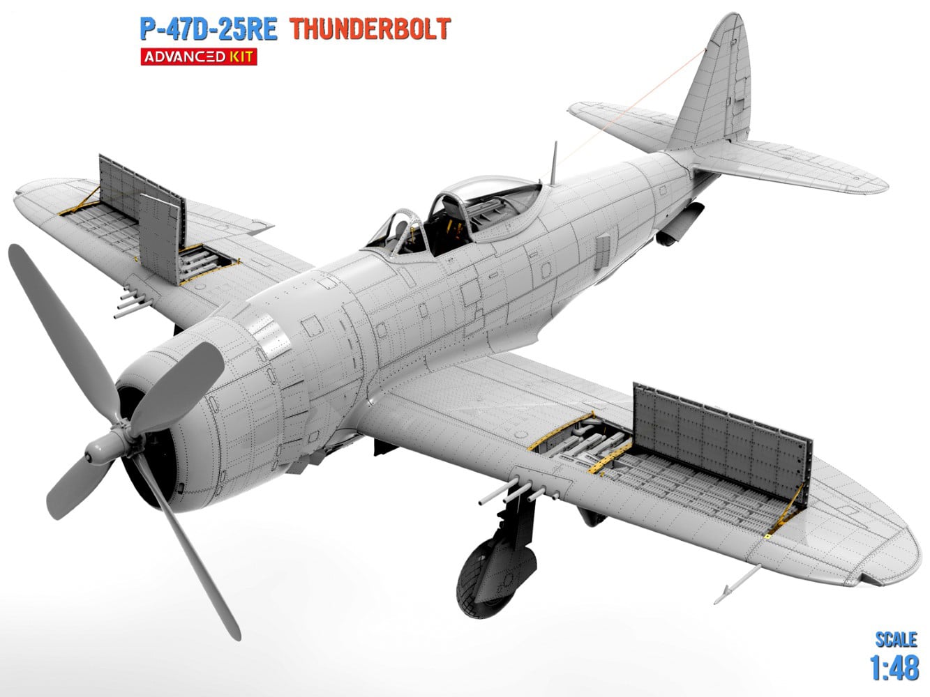 Miniart P-47D-25RE Thunderbolt Advanced Kit 1/48 Scale 48001 • Canada's ...