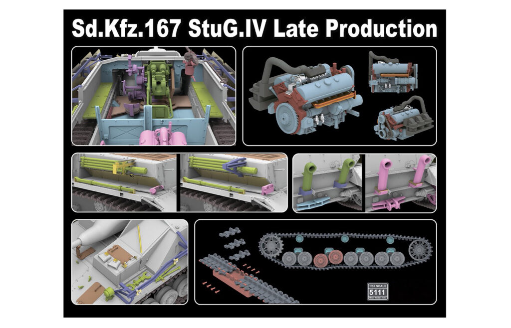 RyeField Model Sd.Kfz.167 StuG.IV Late Production with Engine and ...