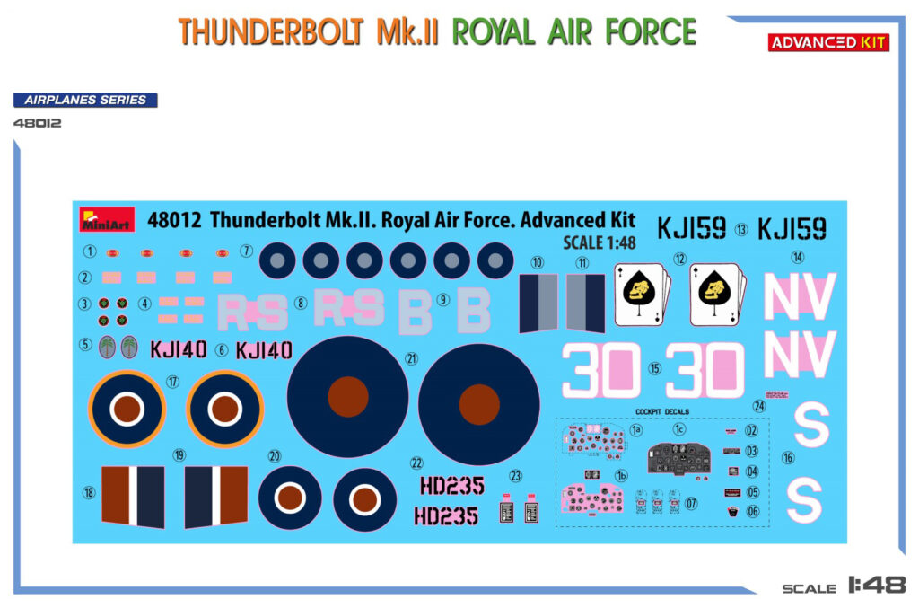 Miniart Thunderbolt Mk.II Royal Air Force 1/48 Scale 48012 • Canada's ...