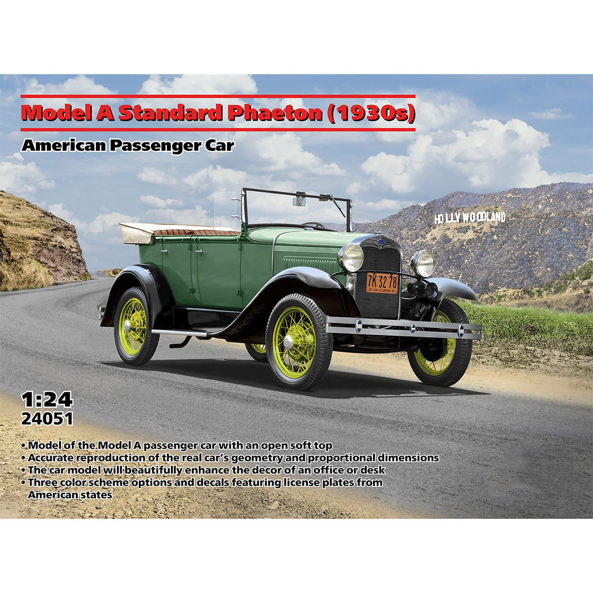 ICM Model A Standard Phaeton 1930s American Passenger Car 1/24 Scale ...