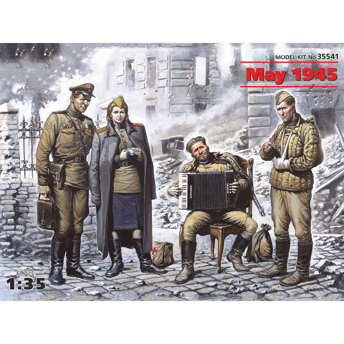 ICM May 1945 with 4 Figures - 1 Officer 2 Soldiers 1 Military ...