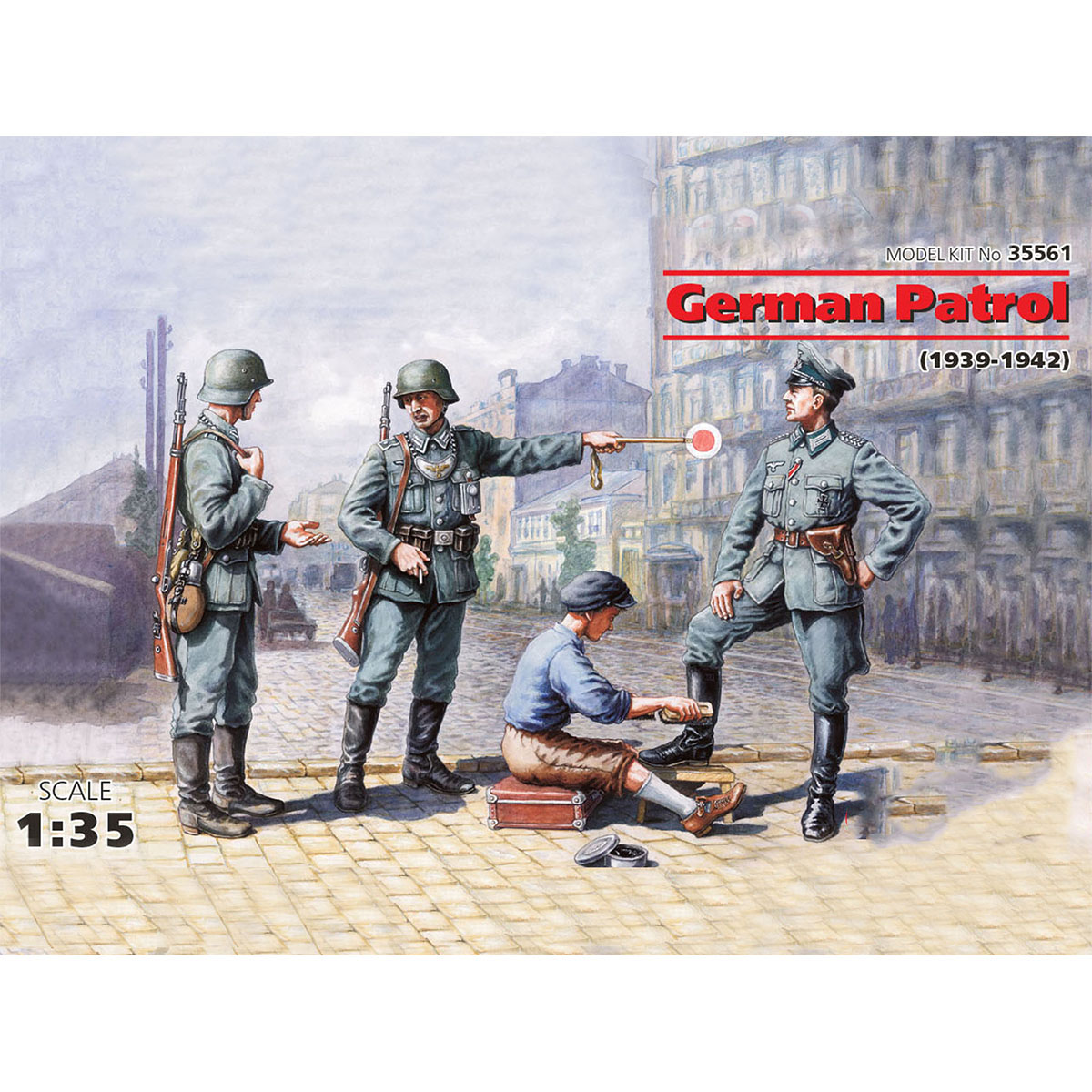 ICM German Patrol 1939-1942 with 4 Figures - 1 Officer 2 Soldiers 1 ...