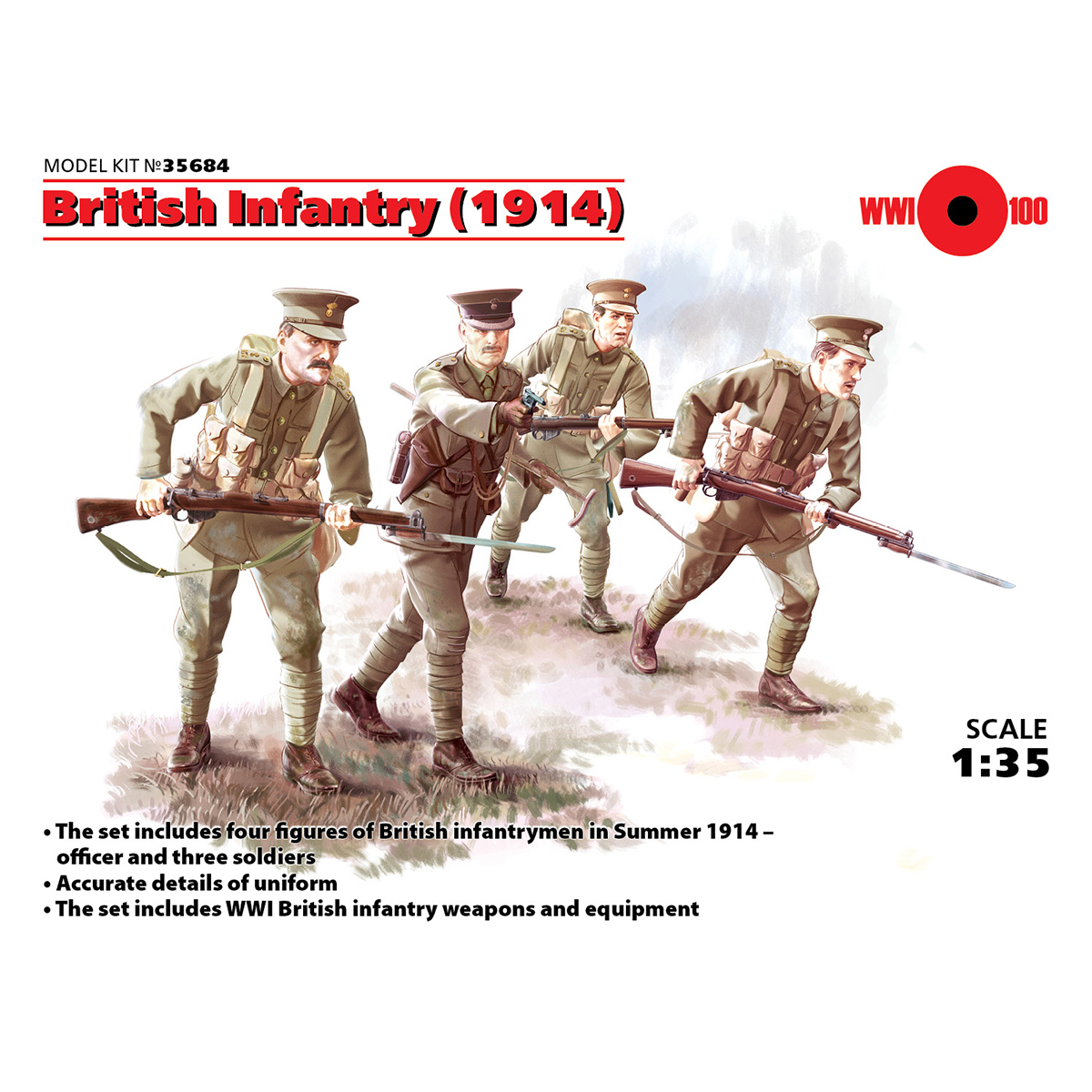 ICM British Infantry 1914 with 4 Figures 1/35 Scale 35684 • Canada's ...