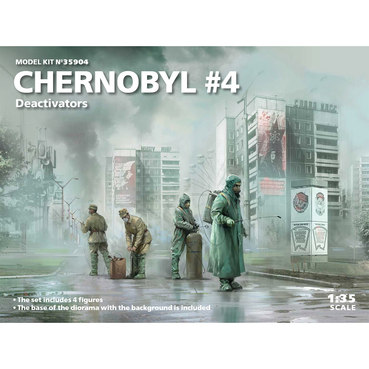 ICM Chernobyl #4 Deactivators with 4 Figures 1/35 Scale 35904 • Canada ...
