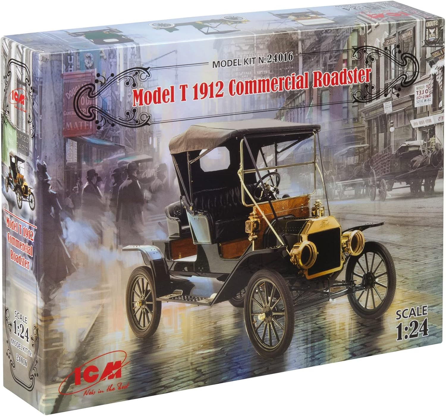 ICM Model T 1912 Commercial Roadster American Car 1/24 Scale 24016 ...