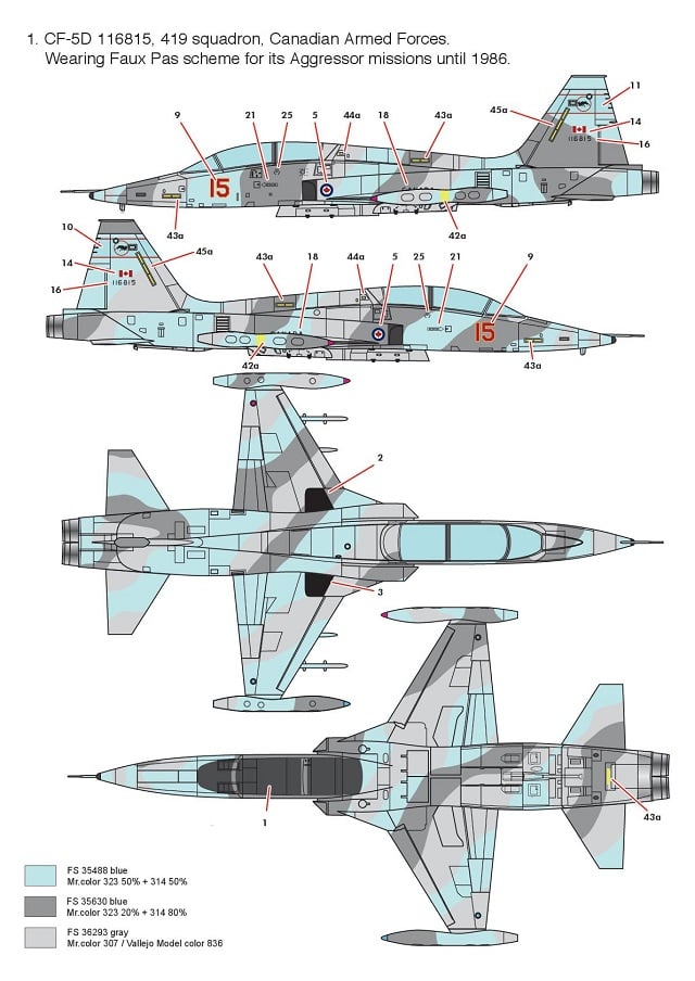 Kinetic Models Northrop CF-5D Freedom Fighter with Canadian Markings 1/ ...