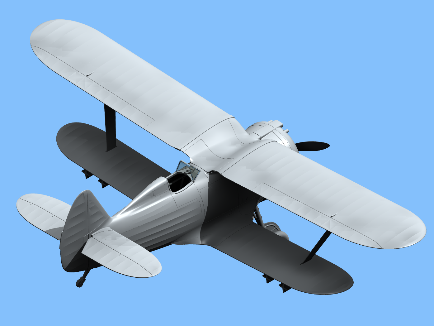 ICM I-153 Chaika WWII Soviet Biplane Fighter 1/48 Scale 48095 • Canada ...