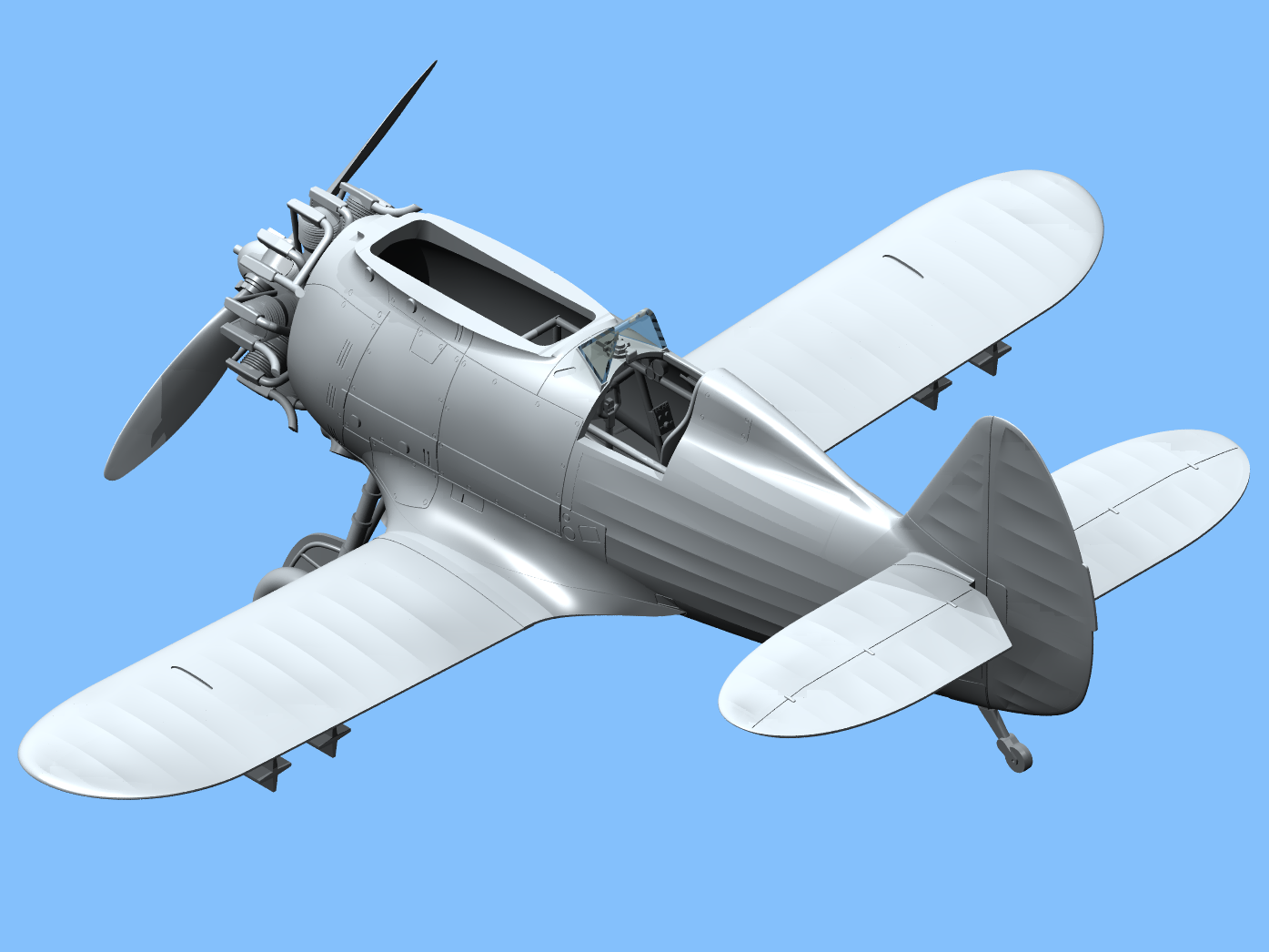 ICM I-153 Chaika WWII Soviet Biplane Fighter 1/48 Scale 48095 • Canada ...