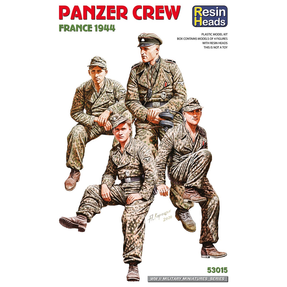 Miniart Pranzer Tank Crew France 1944 Set of 4 with Resin Heads 1/35 ...