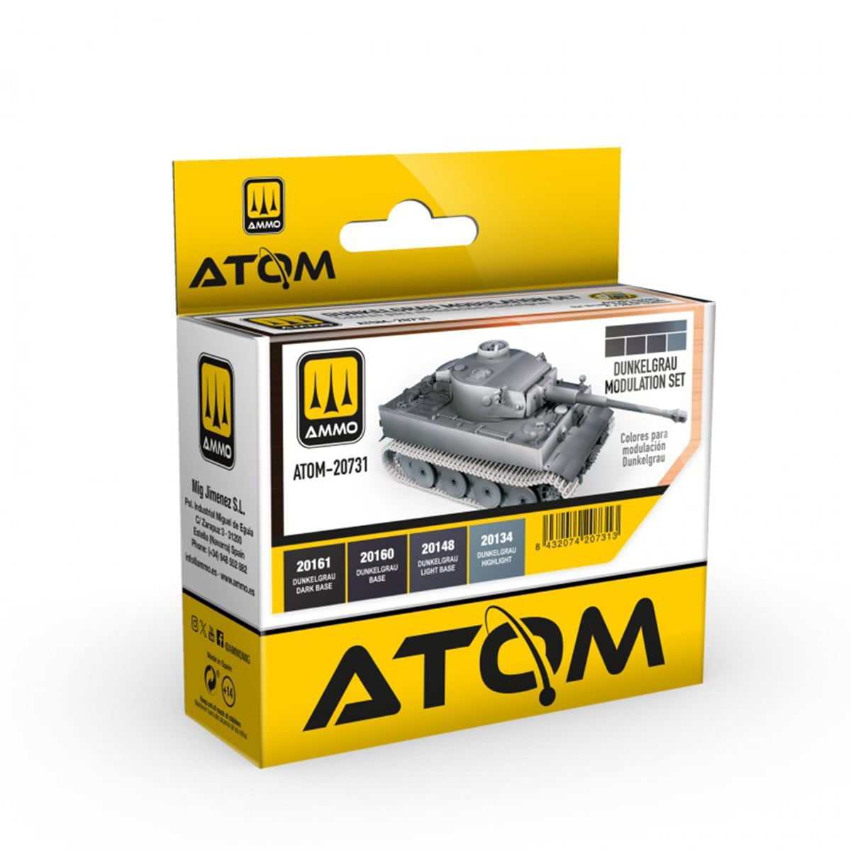 Ammo by Mig Dunkelgrau Modulation Colors Paint Set ATOM-20731 • Canada ...